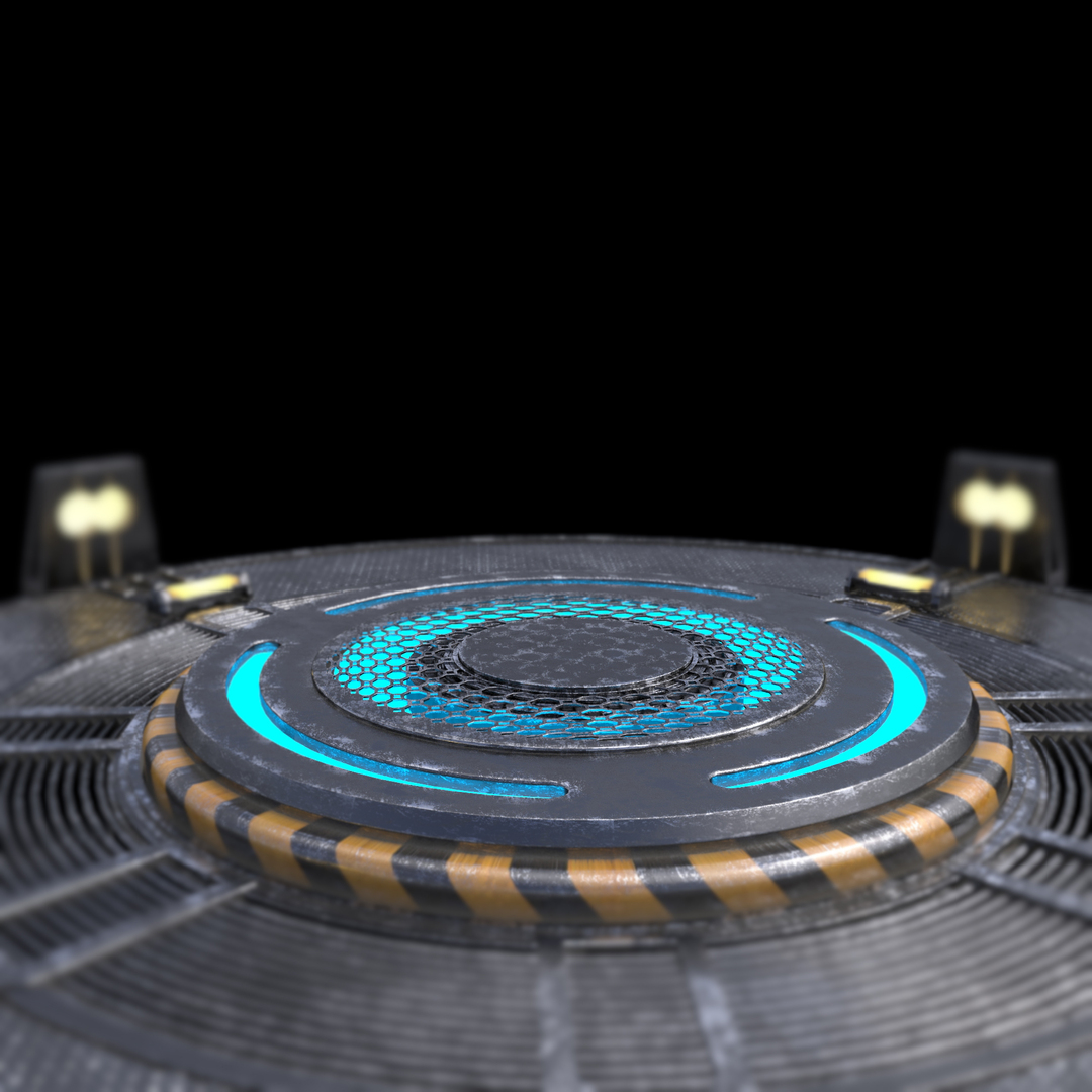 sci fi turntable 3d obj