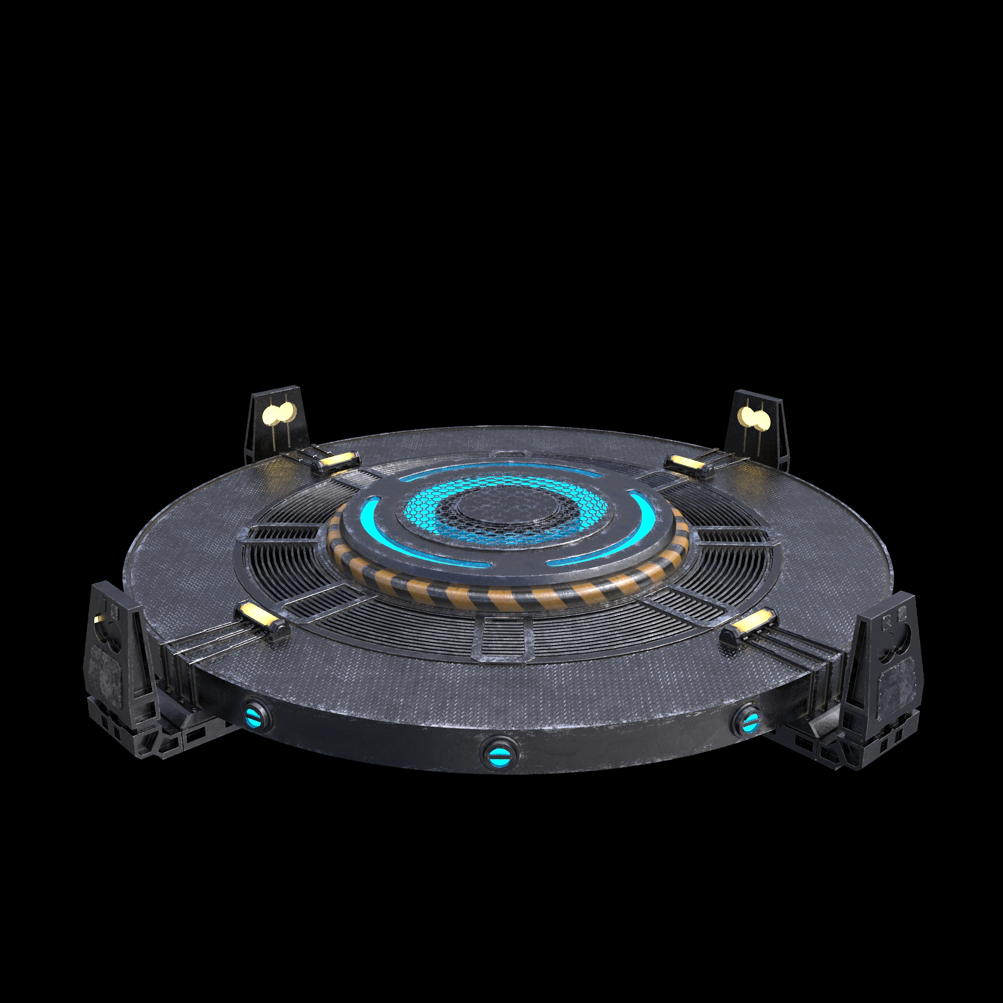 sci fi turntable 3d obj