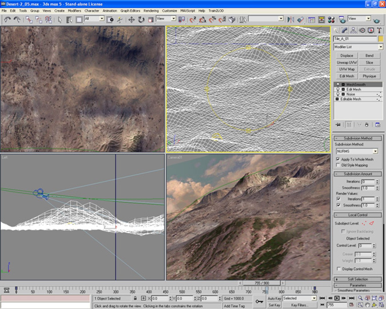 desert terrain 3d model