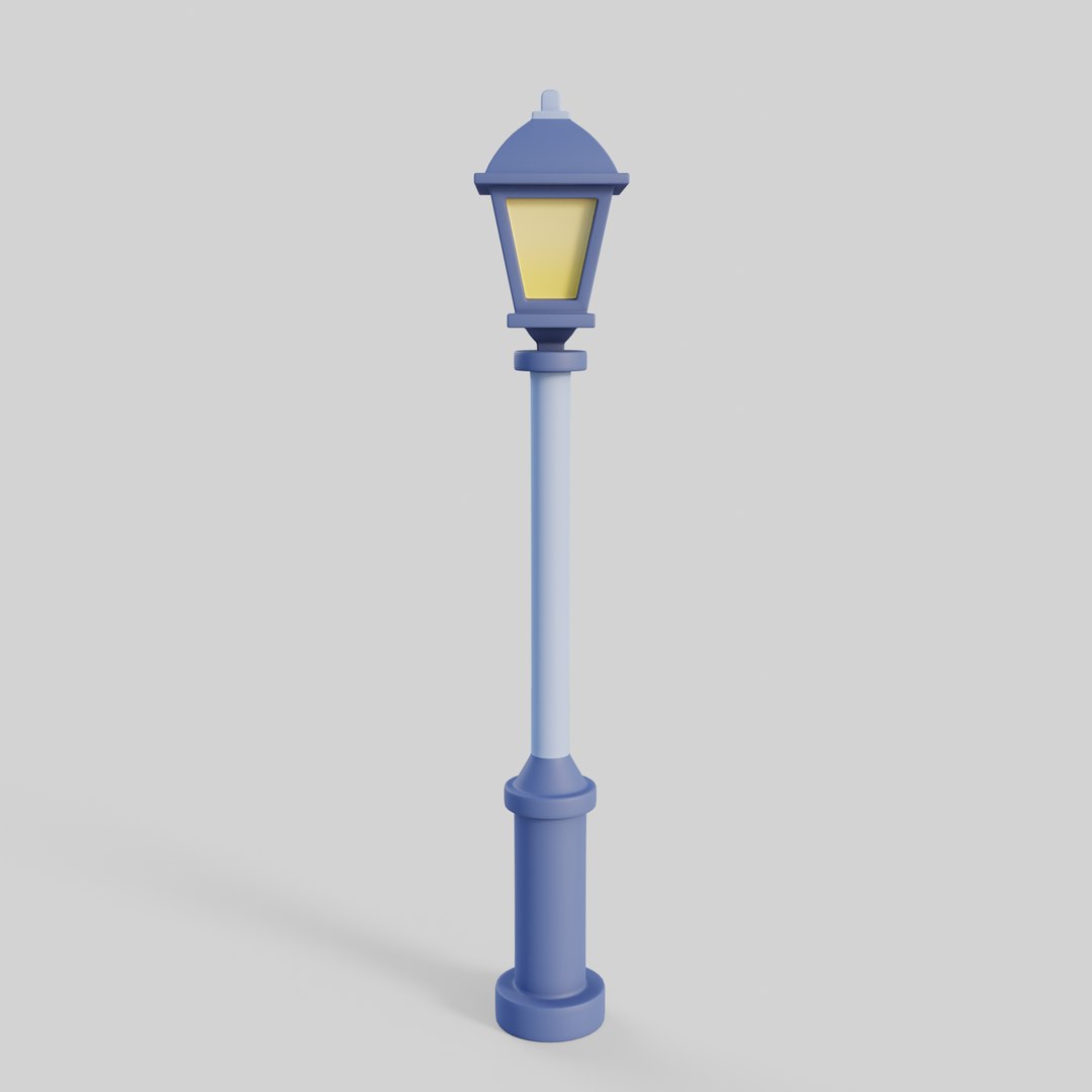 3D Cartoon Streetlight 1 - TurboSquid 2053092