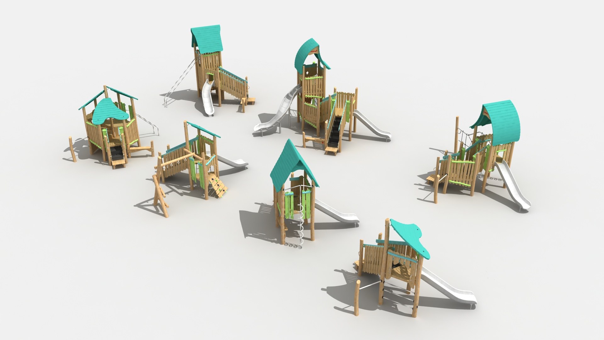 Log Cabin Theme Playground 3D Model - TurboSquid 2229654