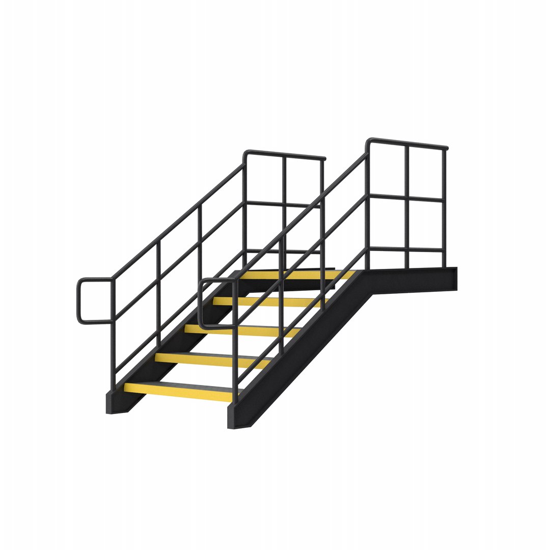 3D Metal Stairs - TurboSquid 2308087