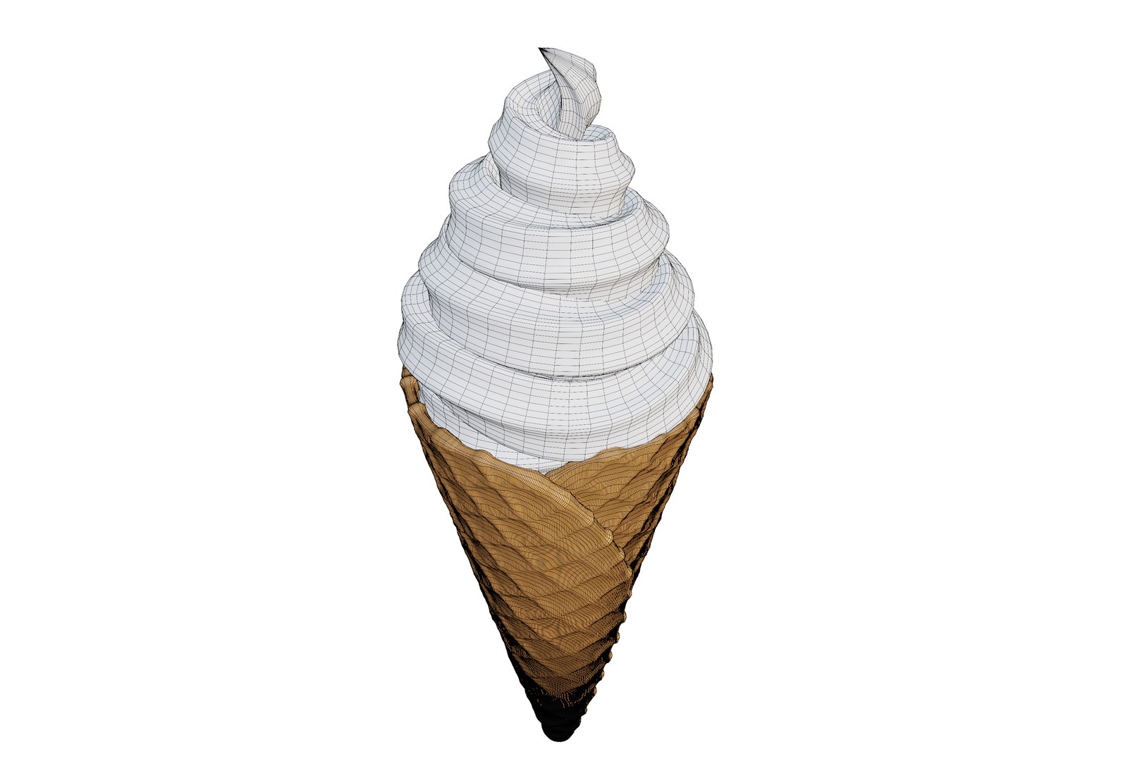 3D Model Ice Cream Cone 03 - TurboSquid 2301660