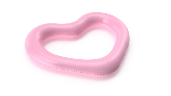 3D Pink Heart Pool Float model - TurboSquid 1754193
