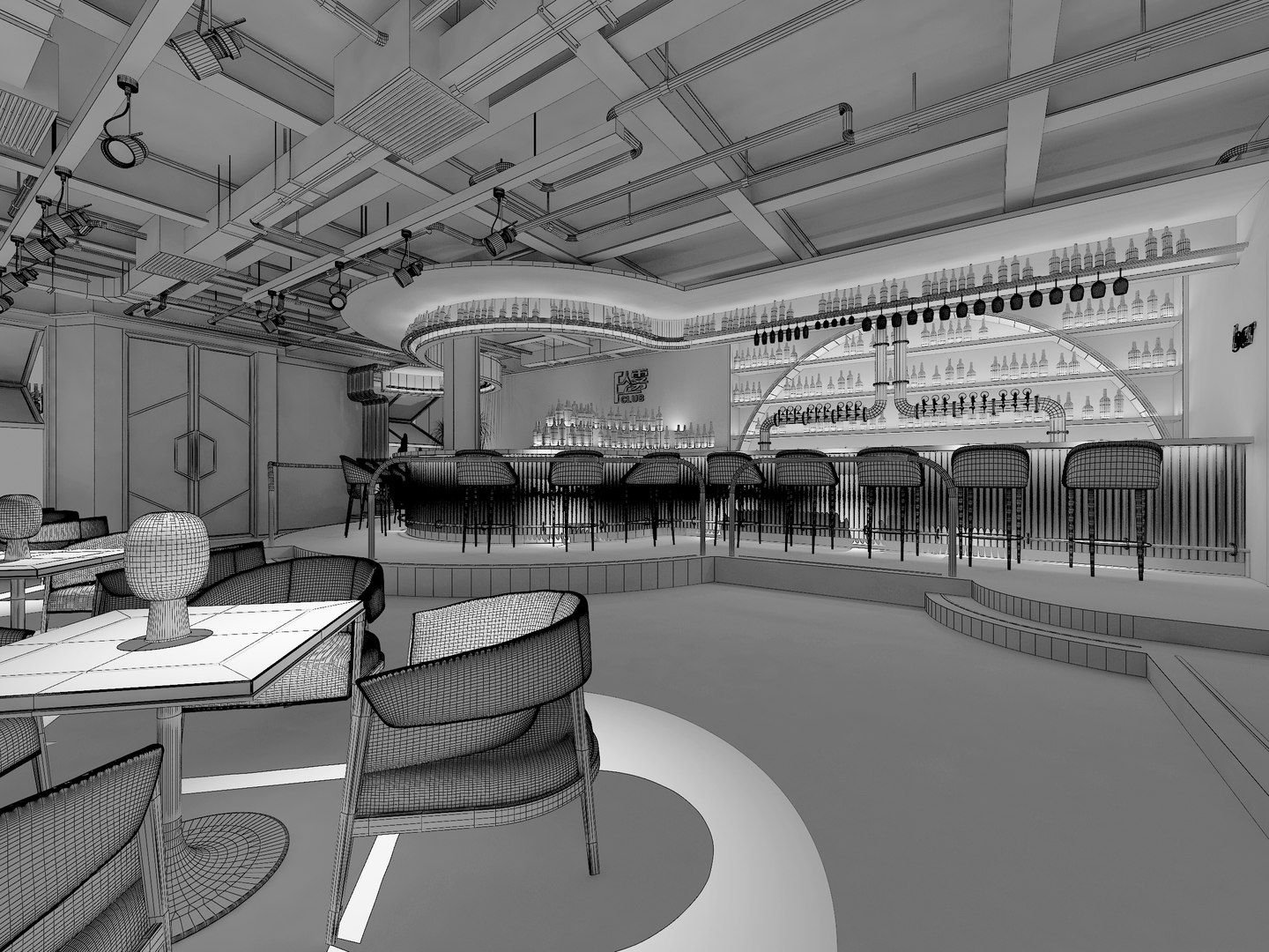 3D BarClub Lounge Model - TurboSquid 2032134