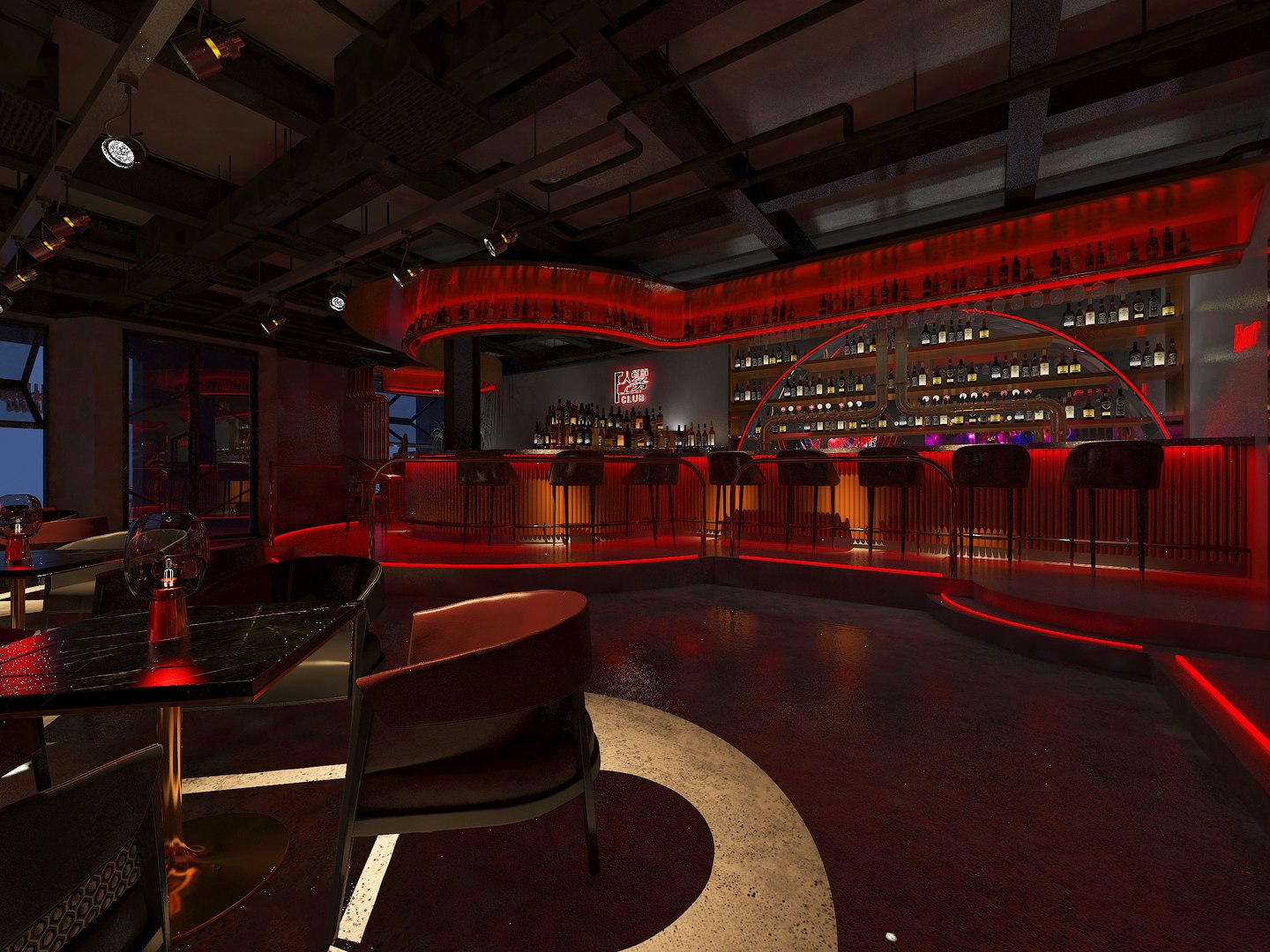 3D BarClub Lounge Model - TurboSquid 2032134