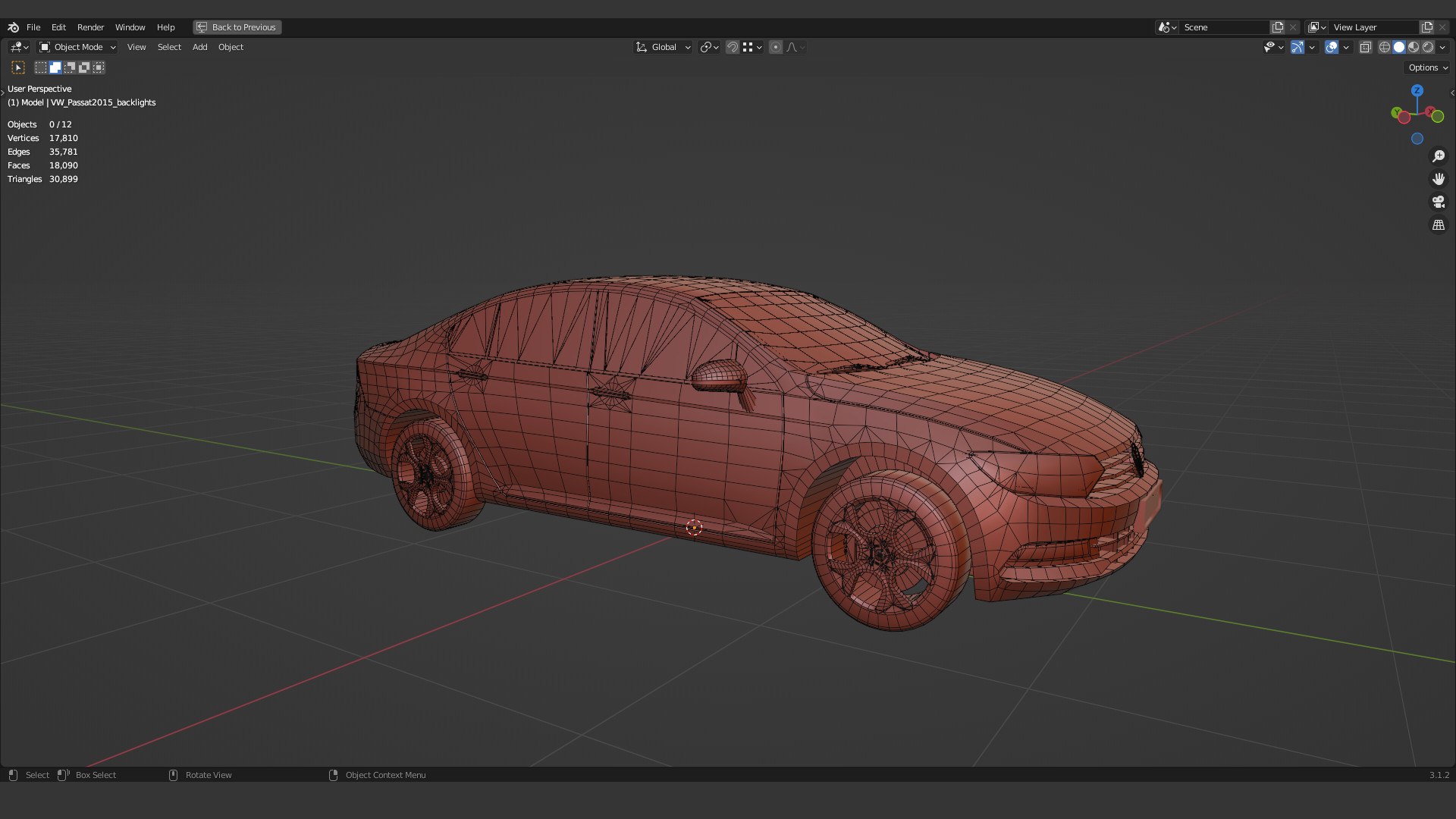 Volkswagen Passat 2015 Sedan Lowpoly 3D - TurboSquid 1994054