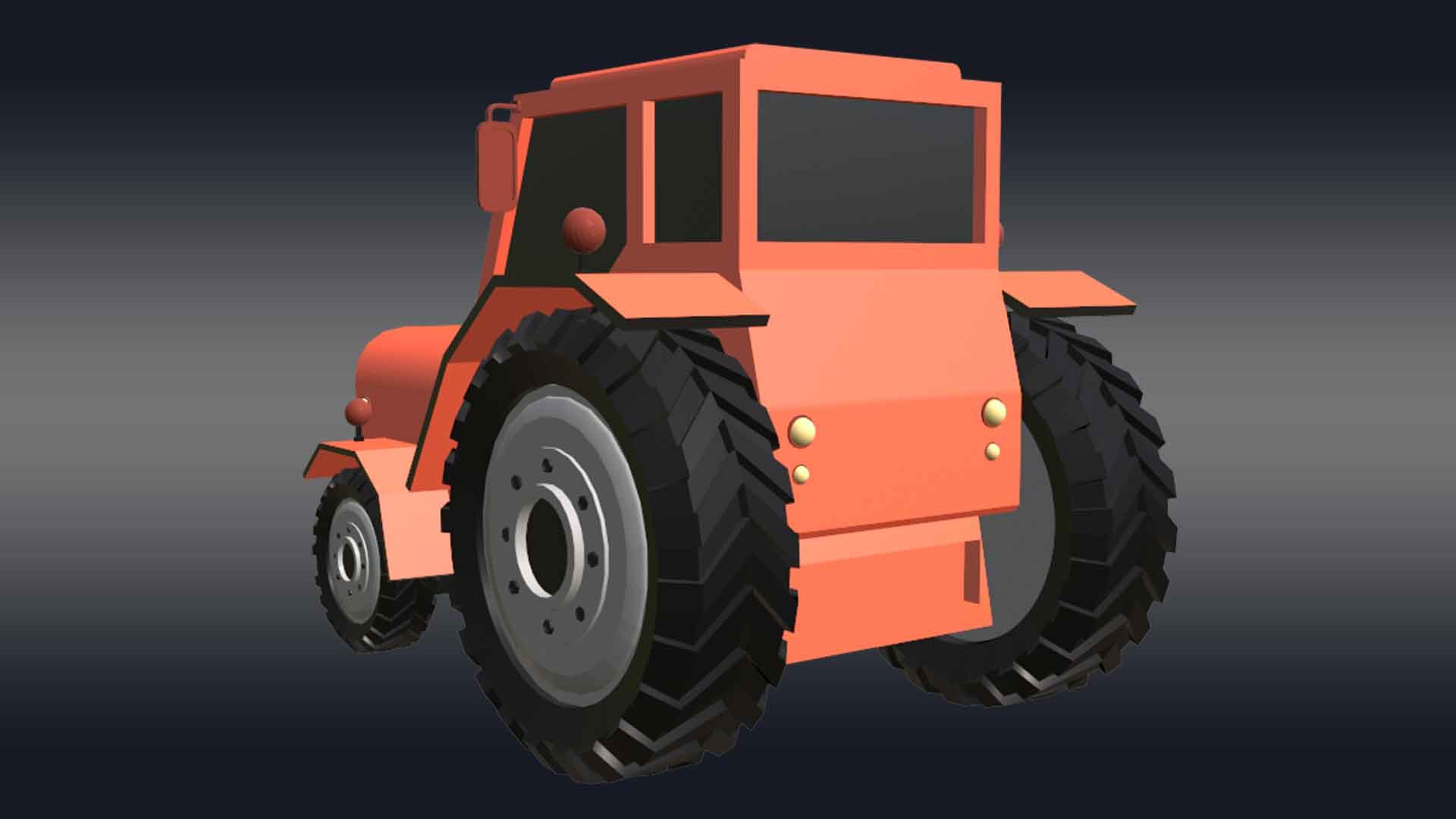 Low Poly Tractor 3D Model - TurboSquid 2366147