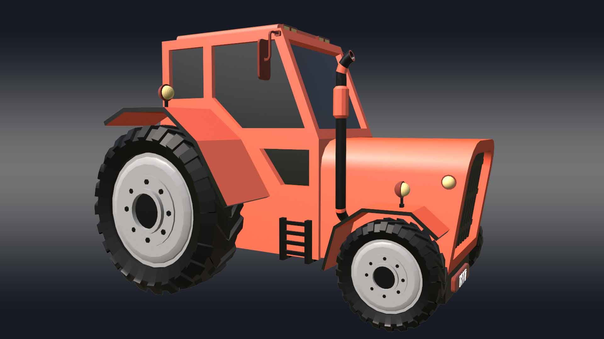 Low Poly Tractor 3D Model - TurboSquid 2366147