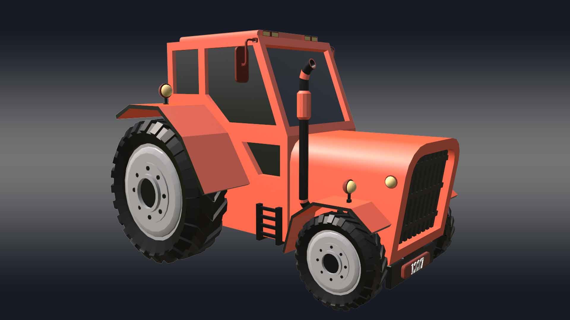 Low Poly Tractor 3D Model - TurboSquid 2366147