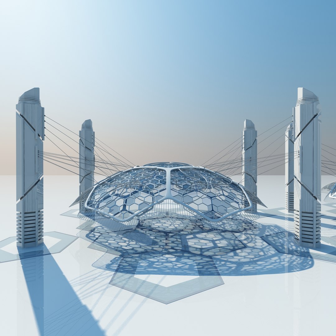 Futuristic Architectural Structure 3d Model