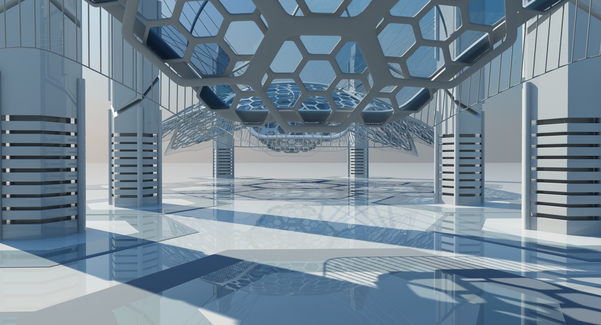 Futuristic Architectural Structure 3d Model