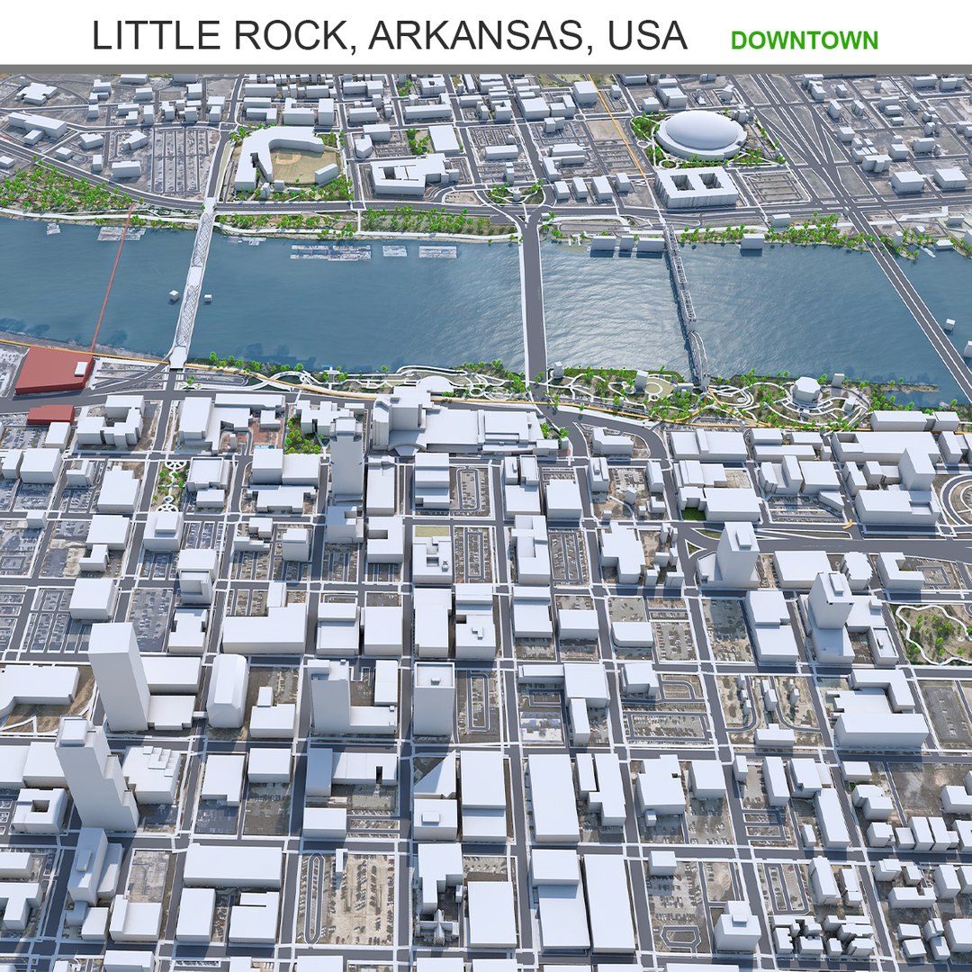 Little Rock Downtown Arkansas USA 3D - TurboSquid 1989280