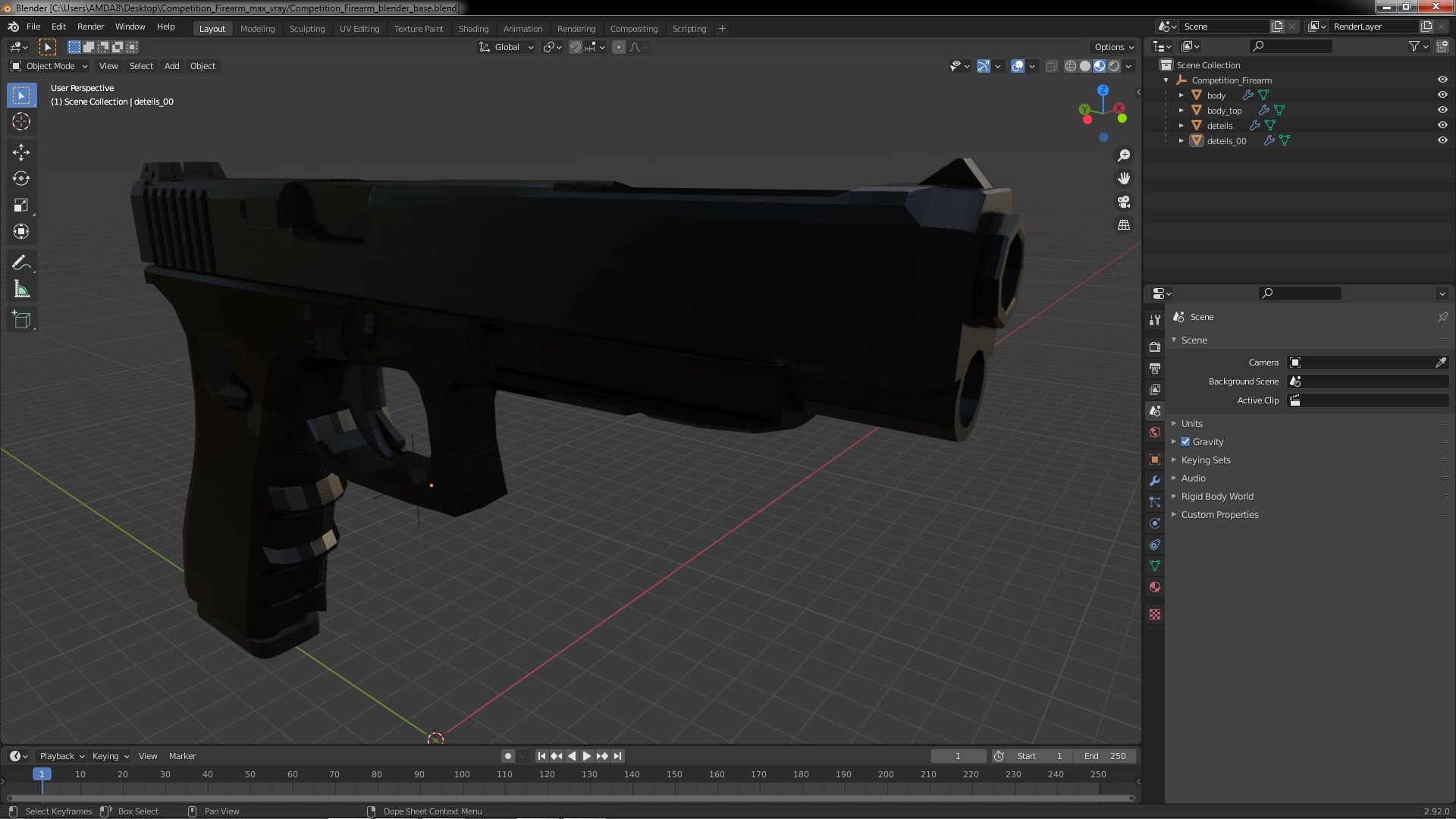 Competition Firearm 3D Model - TurboSquid 2161896