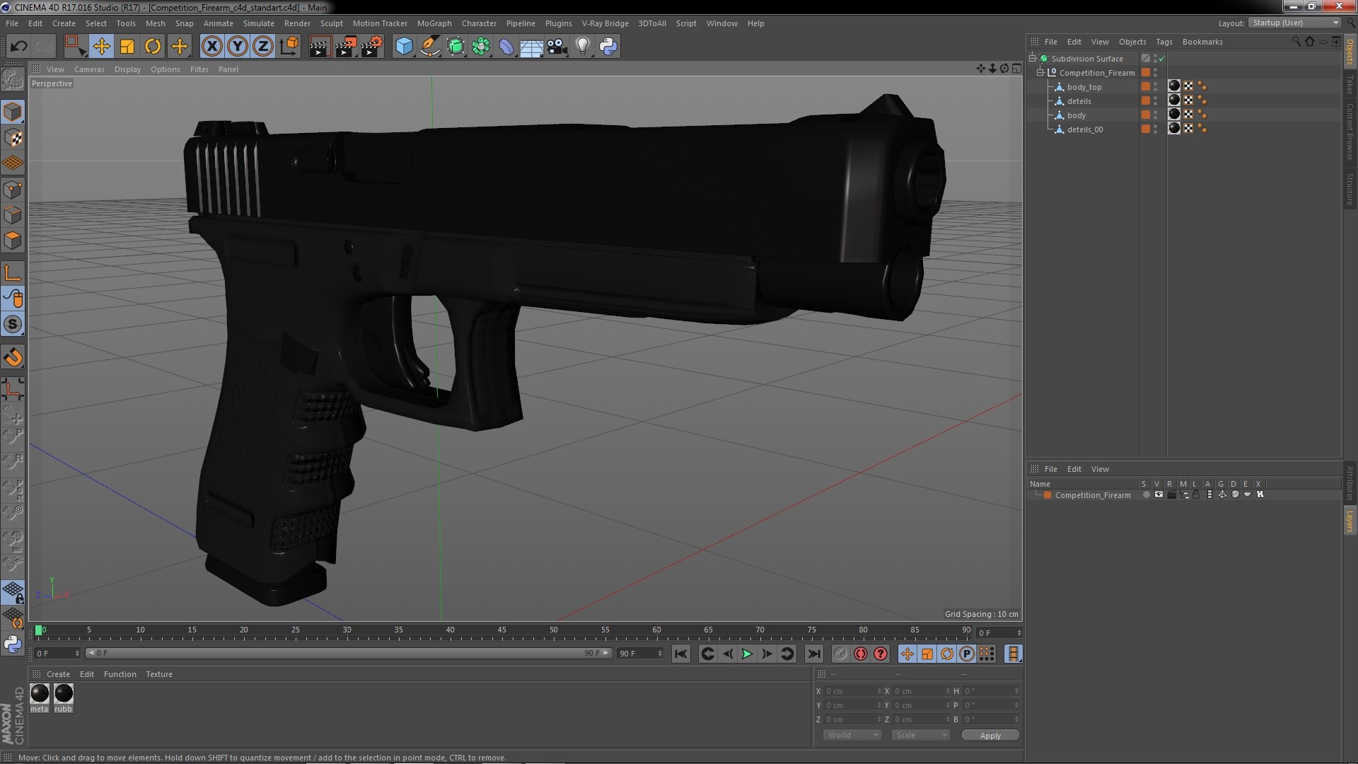 Competition Firearm 3D Model - TurboSquid 2161896