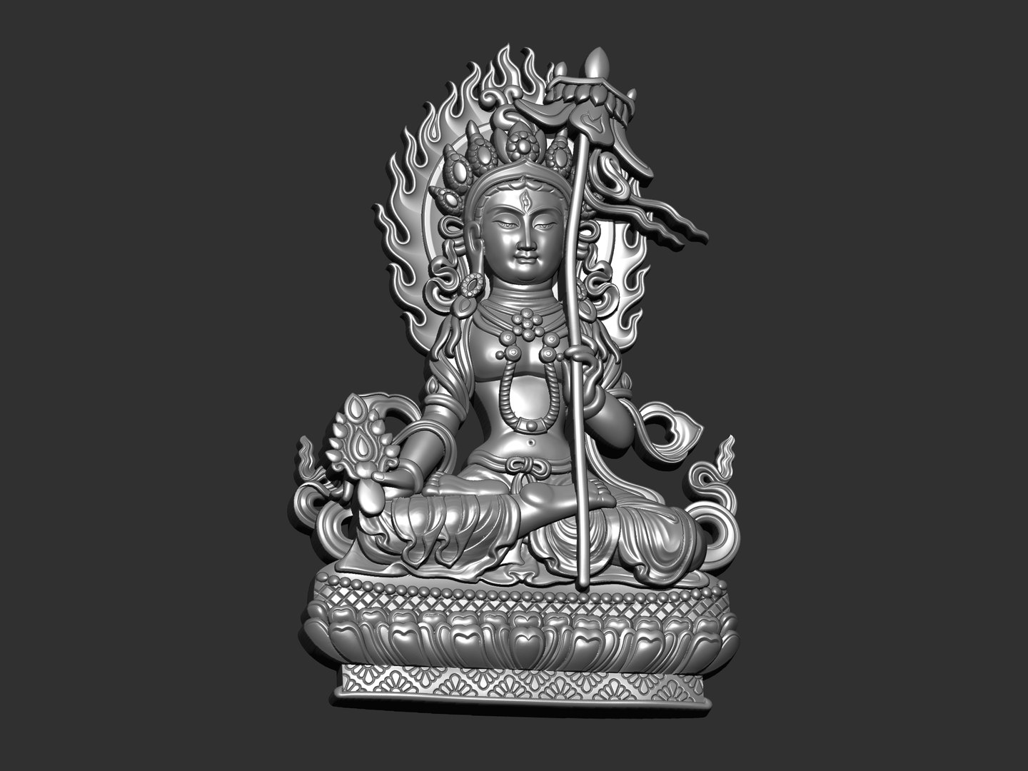 Tibetan Buddha 3D Model - TurboSquid 2040263