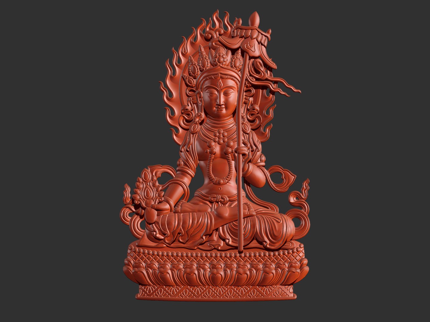 Tibetan Buddha 3D Model - TurboSquid 2040263