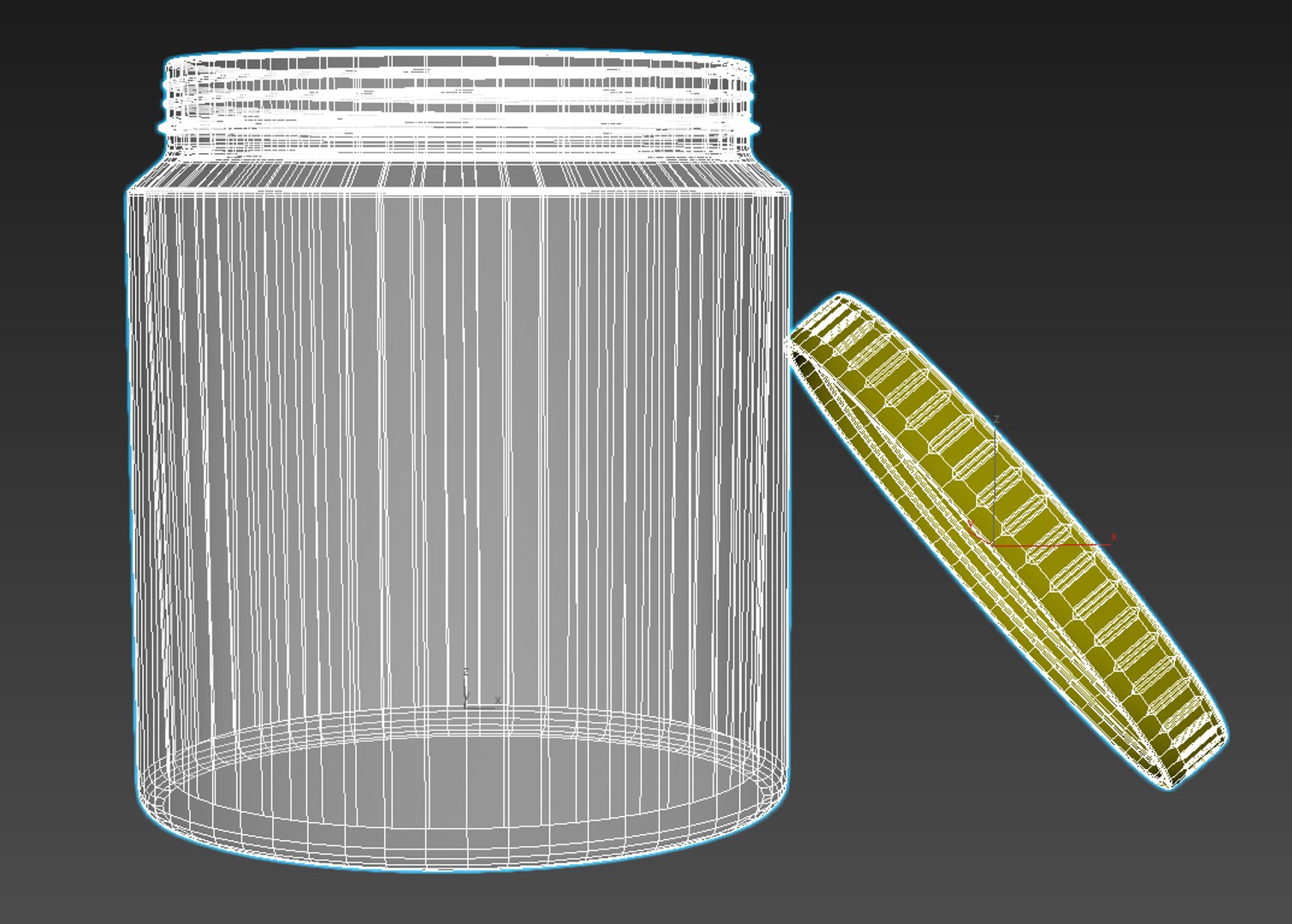 3D Jar Glass Metallic - TurboSquid 1273936