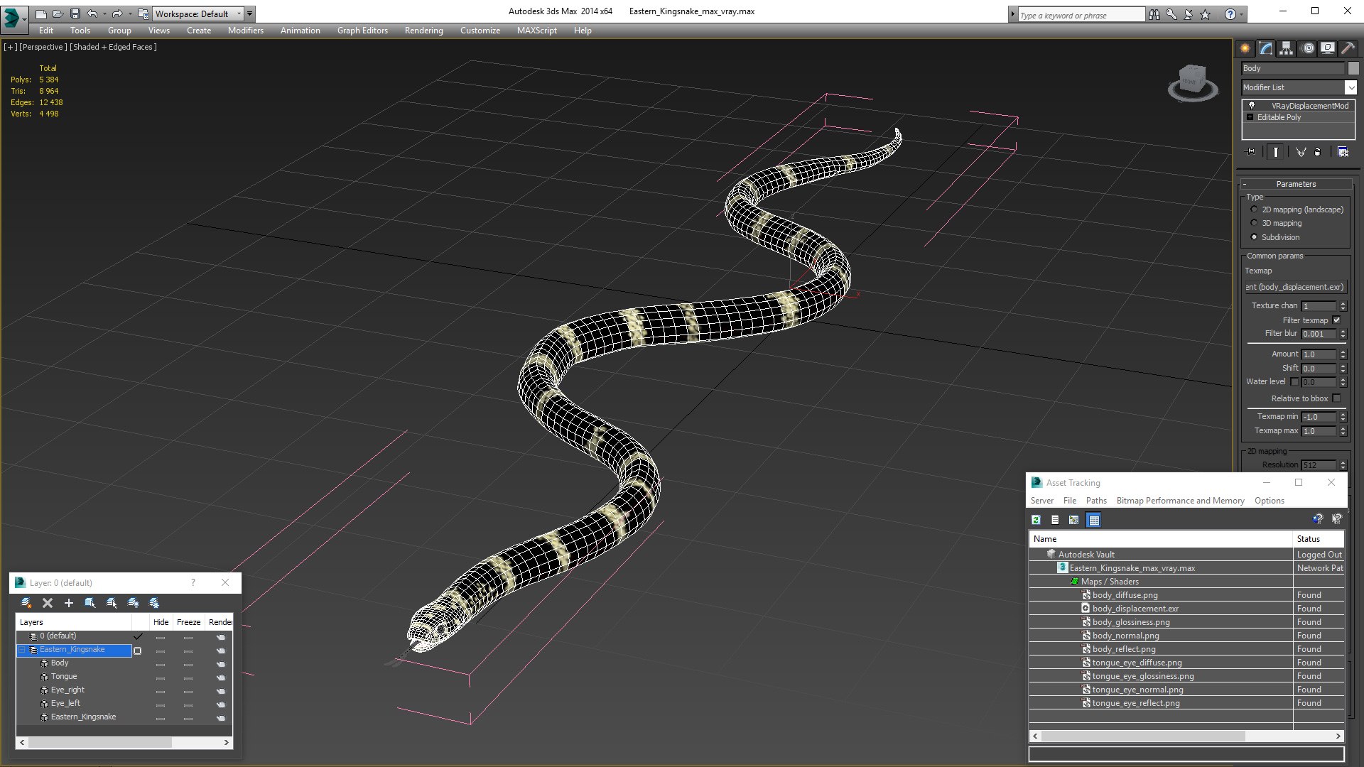 3D Eastern Kingsnake - TurboSquid 1940401