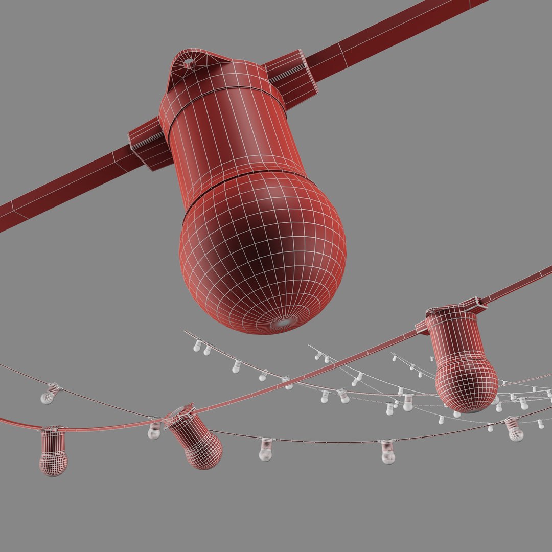 3D Editable Garland Belt Light Street - TurboSquid 1966954