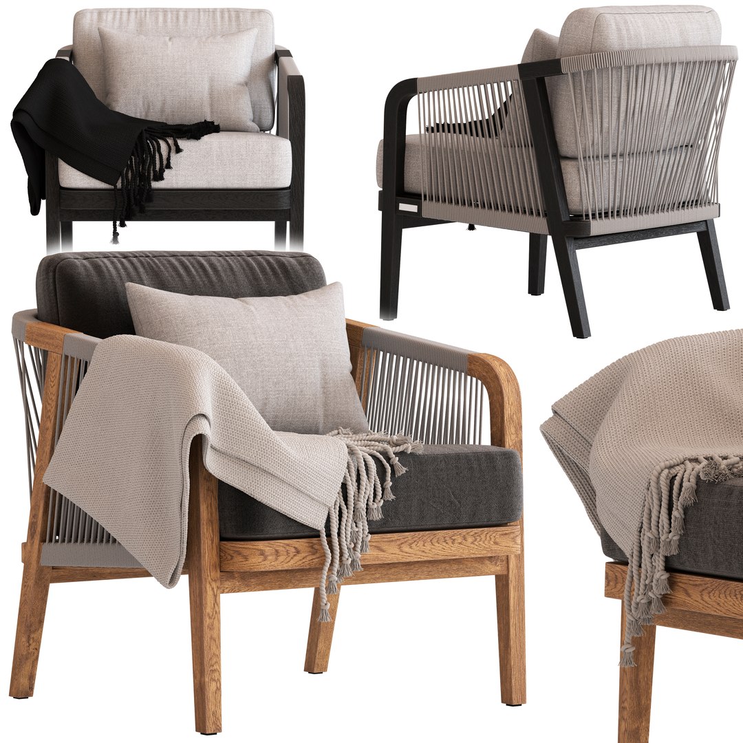 Coco Republic St Joseph Armchair Model - TurboSquid 2166942