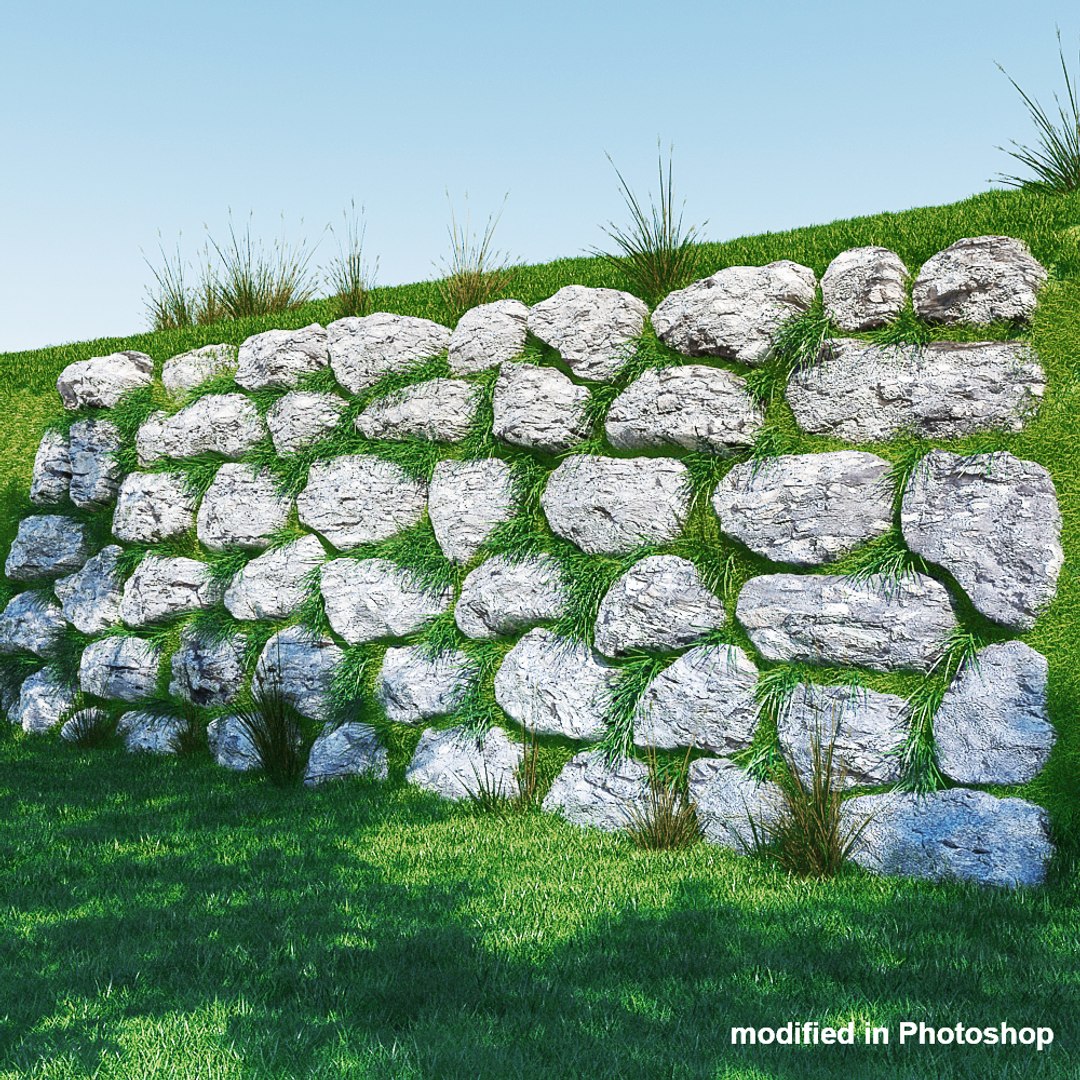 3d Model Stone Stonewall