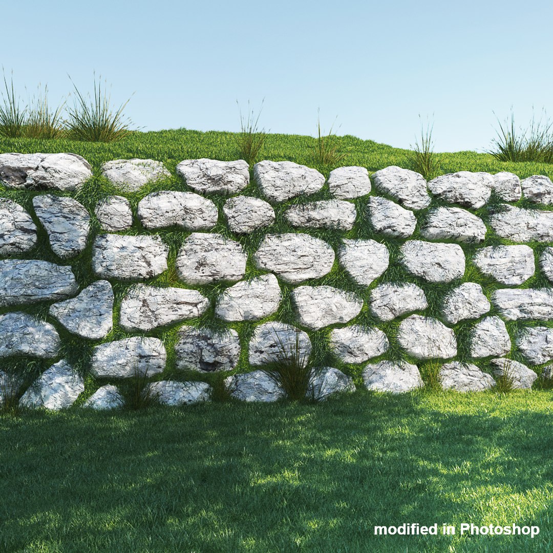 3d Model Stone Stonewall