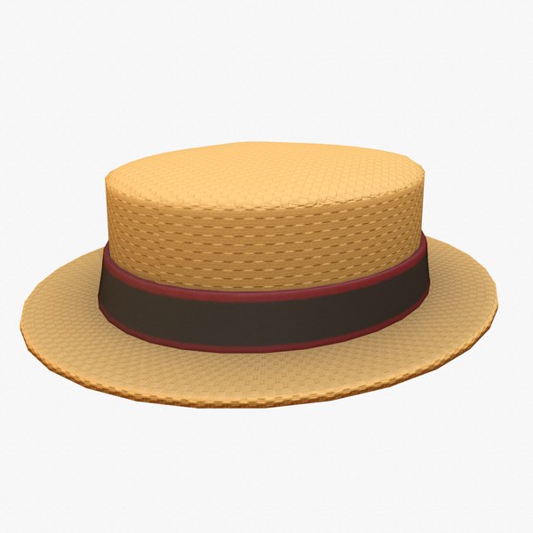 3D Boater hat stylized model - TurboSquid 1975248