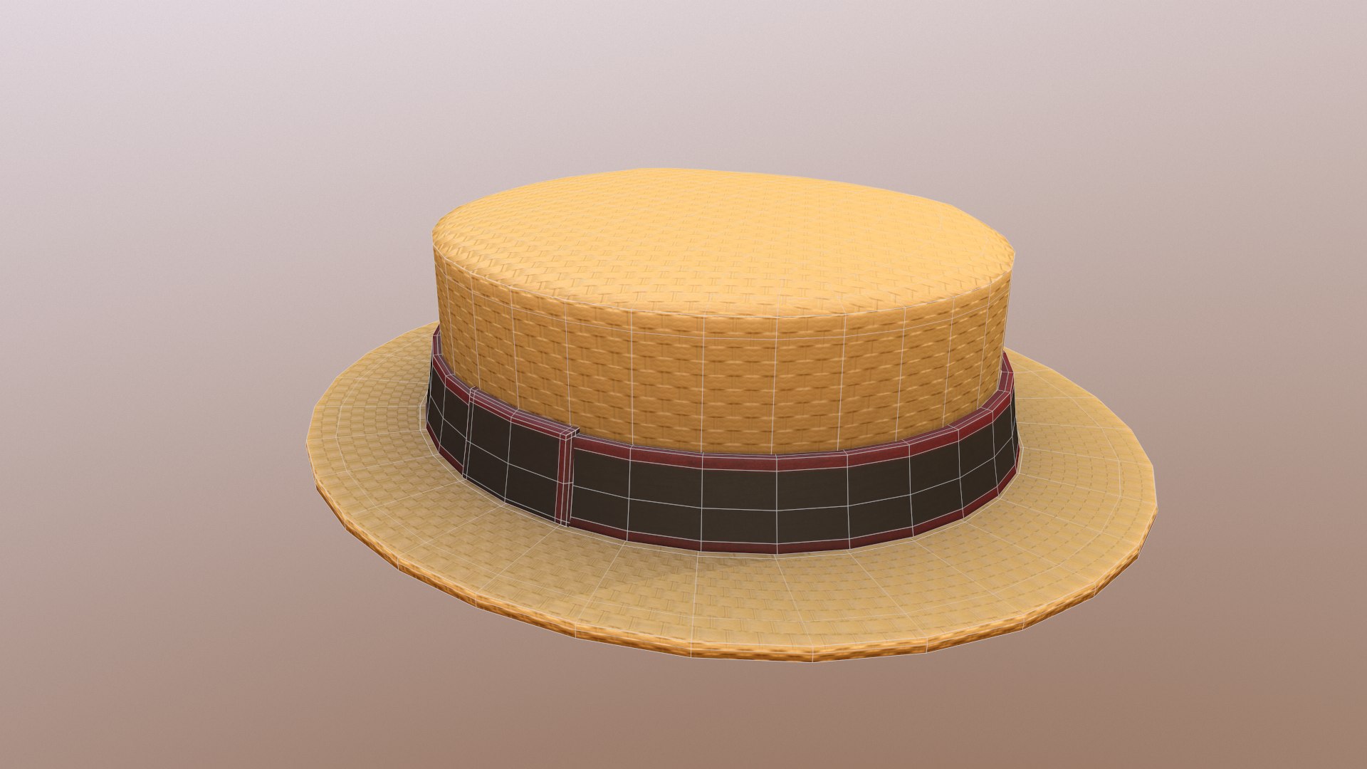 3D Boater hat stylized model - TurboSquid 1975248