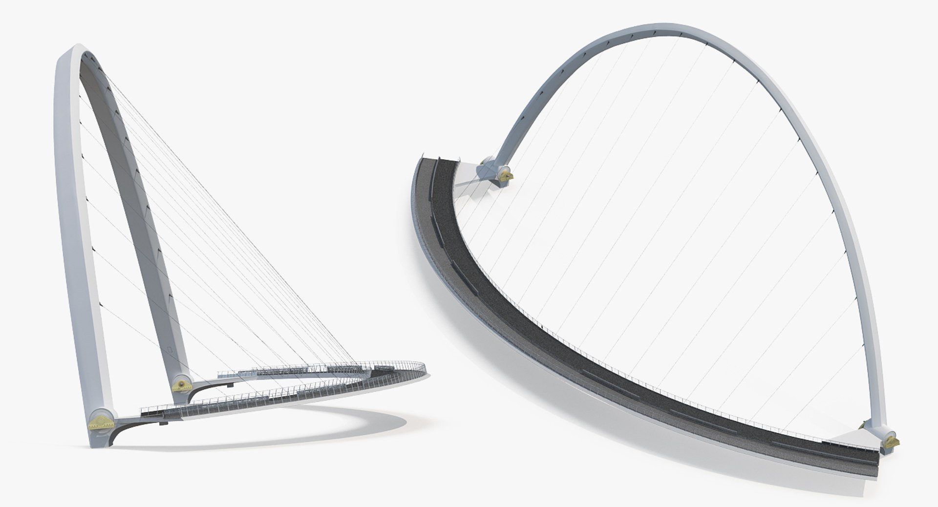 Gateshead Millennium Bridge 3d Model