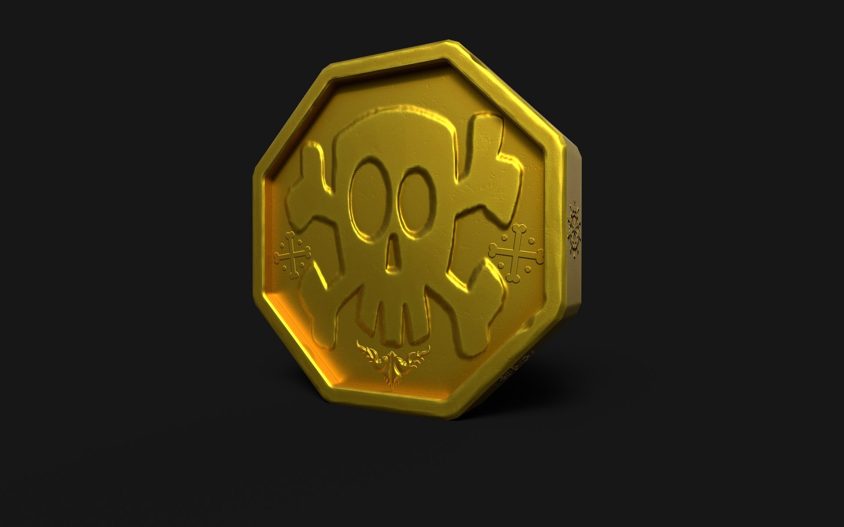Stylized Golden Coins 3D Model - TurboSquid 1940601