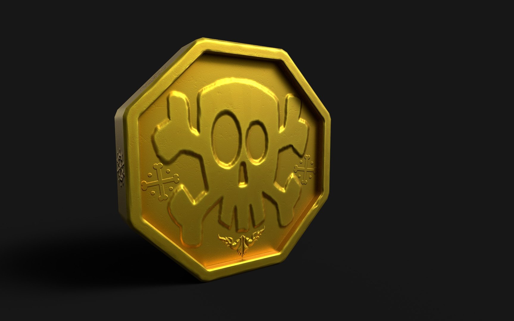 Stylized Golden Coins 3D Model - TurboSquid 1940601