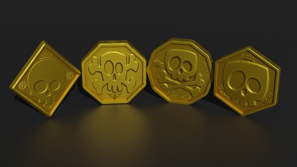 Stylized Golden Coins 3D model - TurboSquid 1940601
