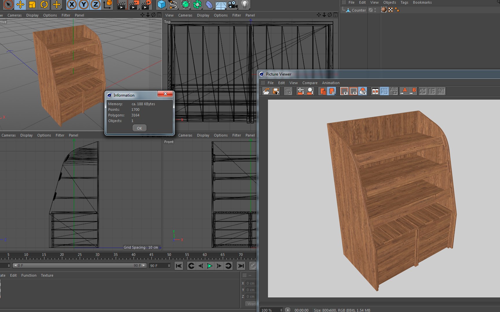 3D Model Counter - TurboSquid 1201799