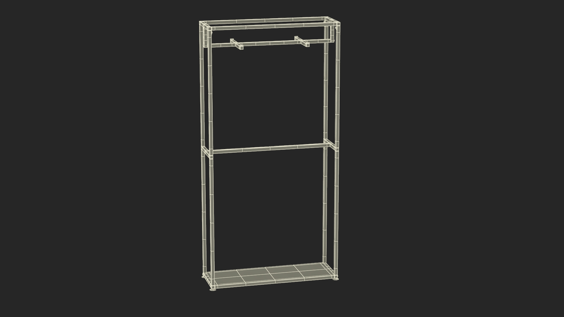 Double Coat Rack White 3D Model - TurboSquid 2247450