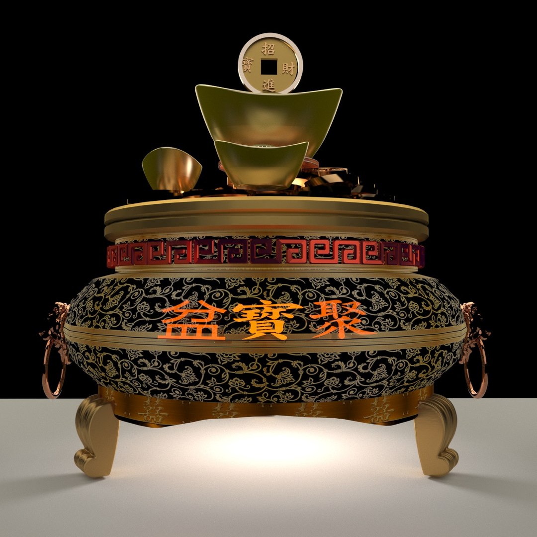 3D Model Chinese Gold Ingot - TurboSquid 1594794