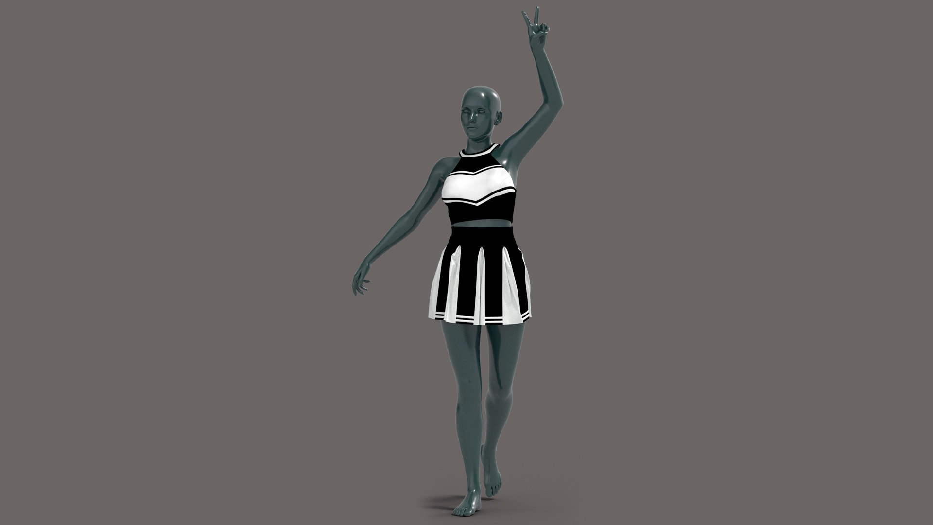 3D Cheerleader Girls FBX OBJ Files Model - TurboSquid 1898822