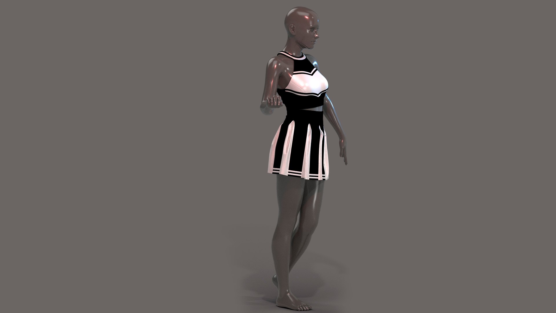 3D Cheerleader Girls FBX OBJ Files Model - TurboSquid 1898822