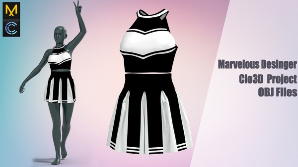 3D cheerleader girls FBX OBJ files model - TurboSquid 1898822
