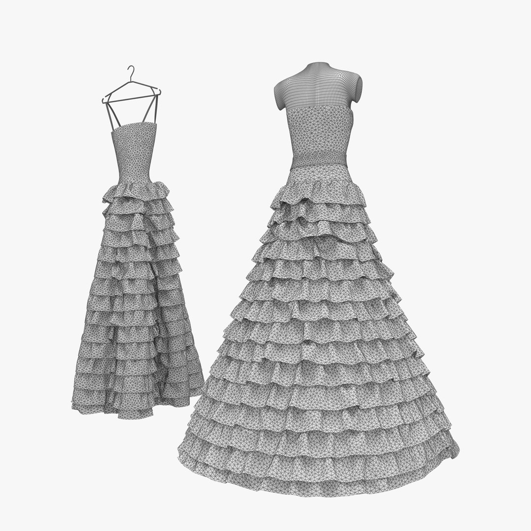3ds Max Wedding Dress