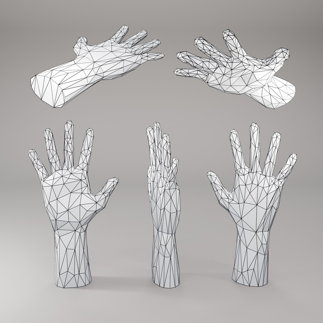 3D Hands Finger Counting Low Poly Model - TurboSquid 2352927