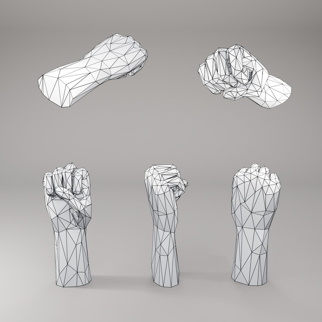 3D Hands Finger Counting Low Poly Model - TurboSquid 2352927
