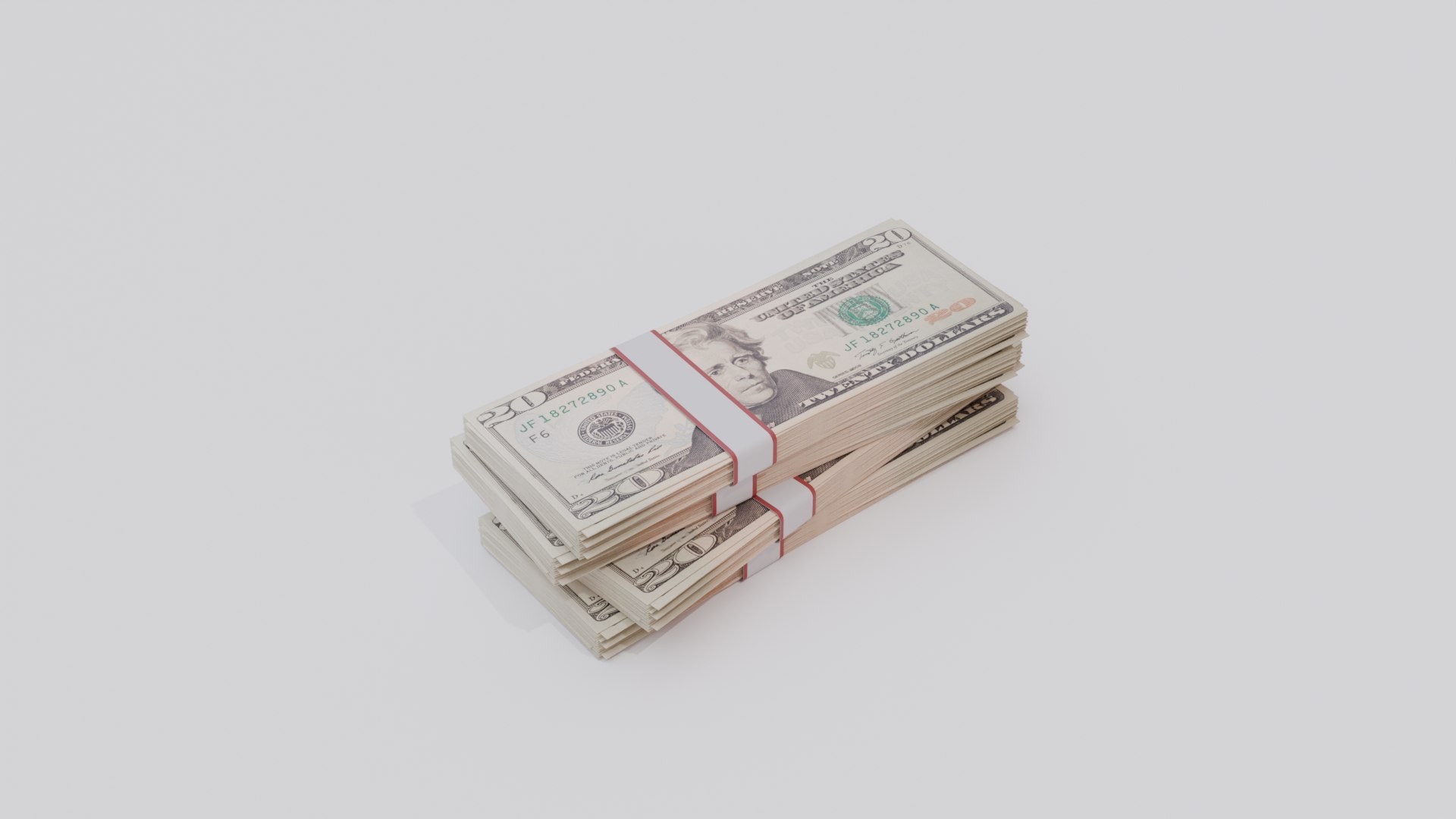 Twenty Dollar Currency USD 3D Model - TurboSquid 2371549