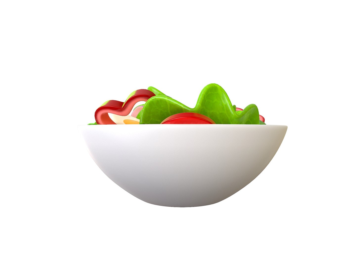 Salad Cartoon 3D Model - TurboSquid 1485438