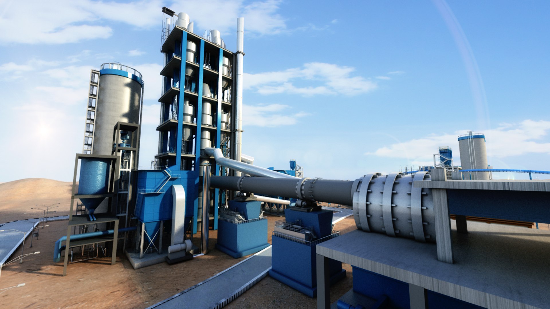 Cement Plant 3D - TurboSquid 1596821