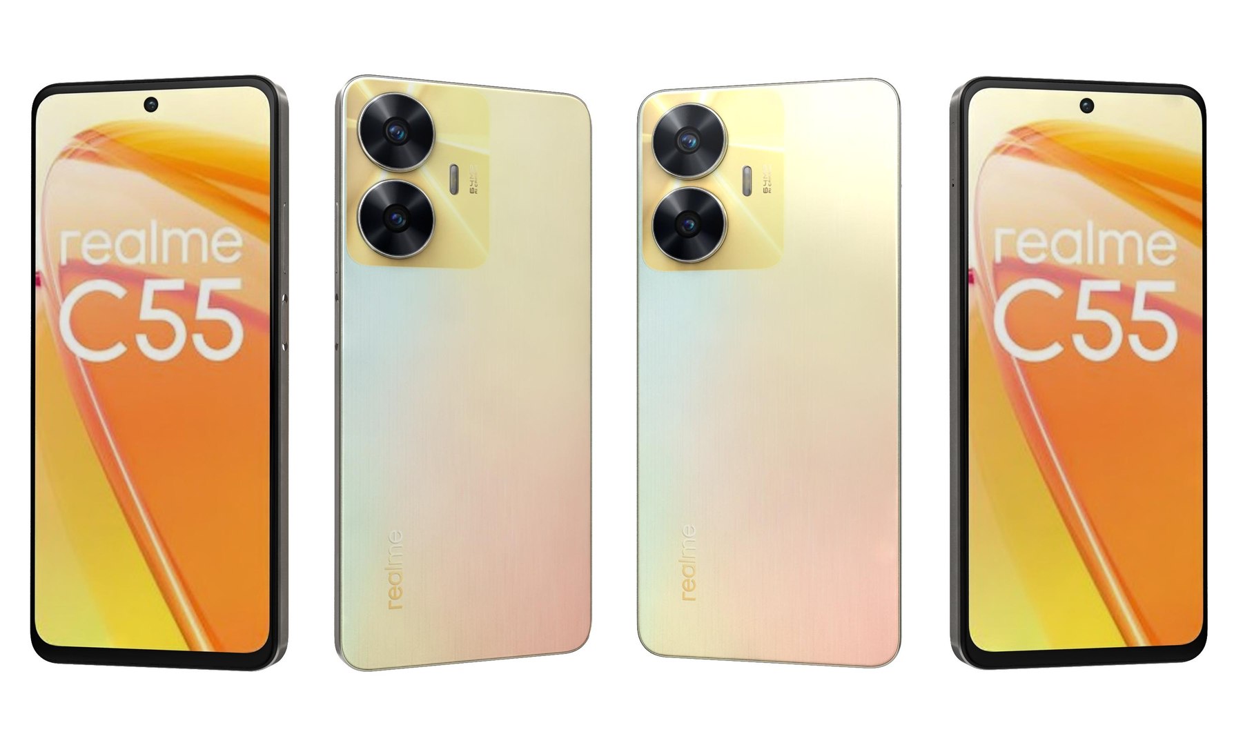 Realme C55 Gold 3D Model - TurboSquid 2042553