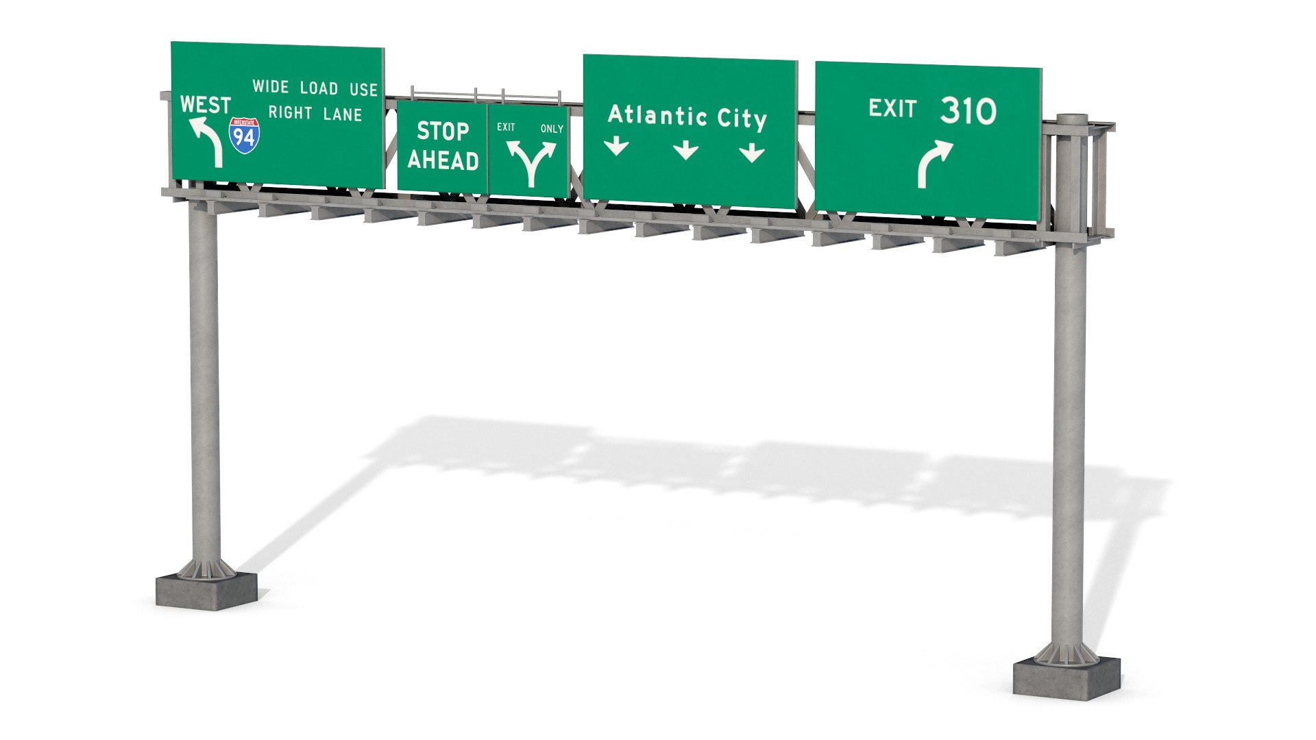 3D Model Highway Sign 05 - TurboSquid 2159473