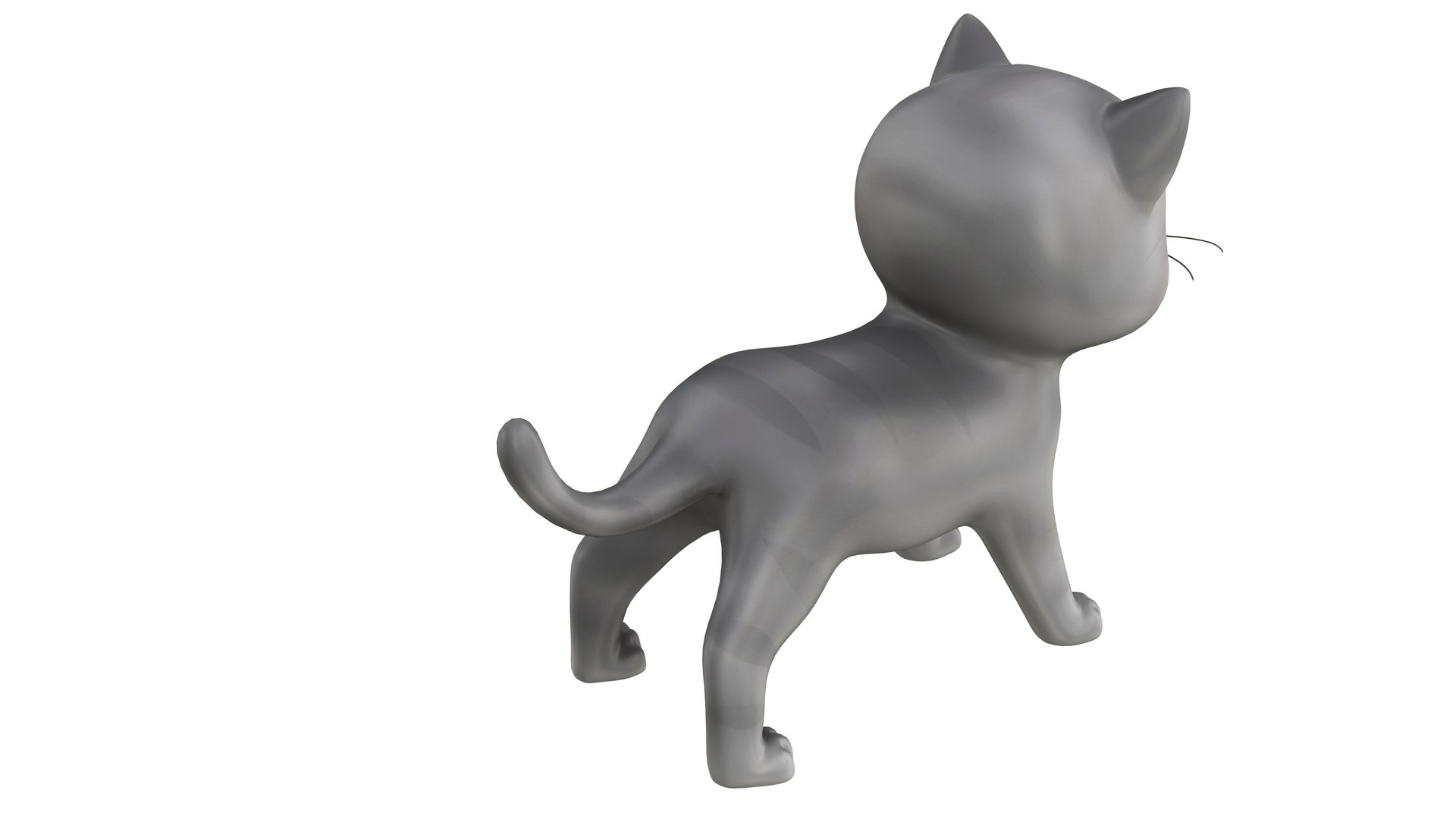 Cartoon Cat Gray 3D Model - TurboSquid 2289275