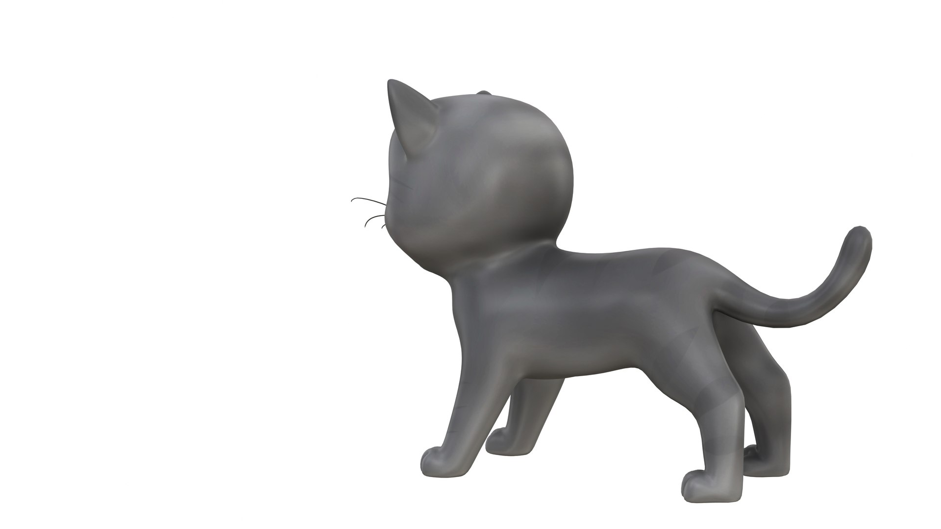 Cartoon Cat Gray 3D Model - TurboSquid 2289275