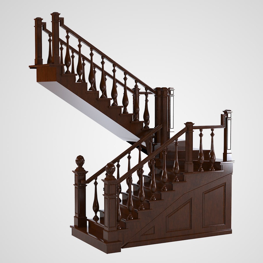 3d max english staircase